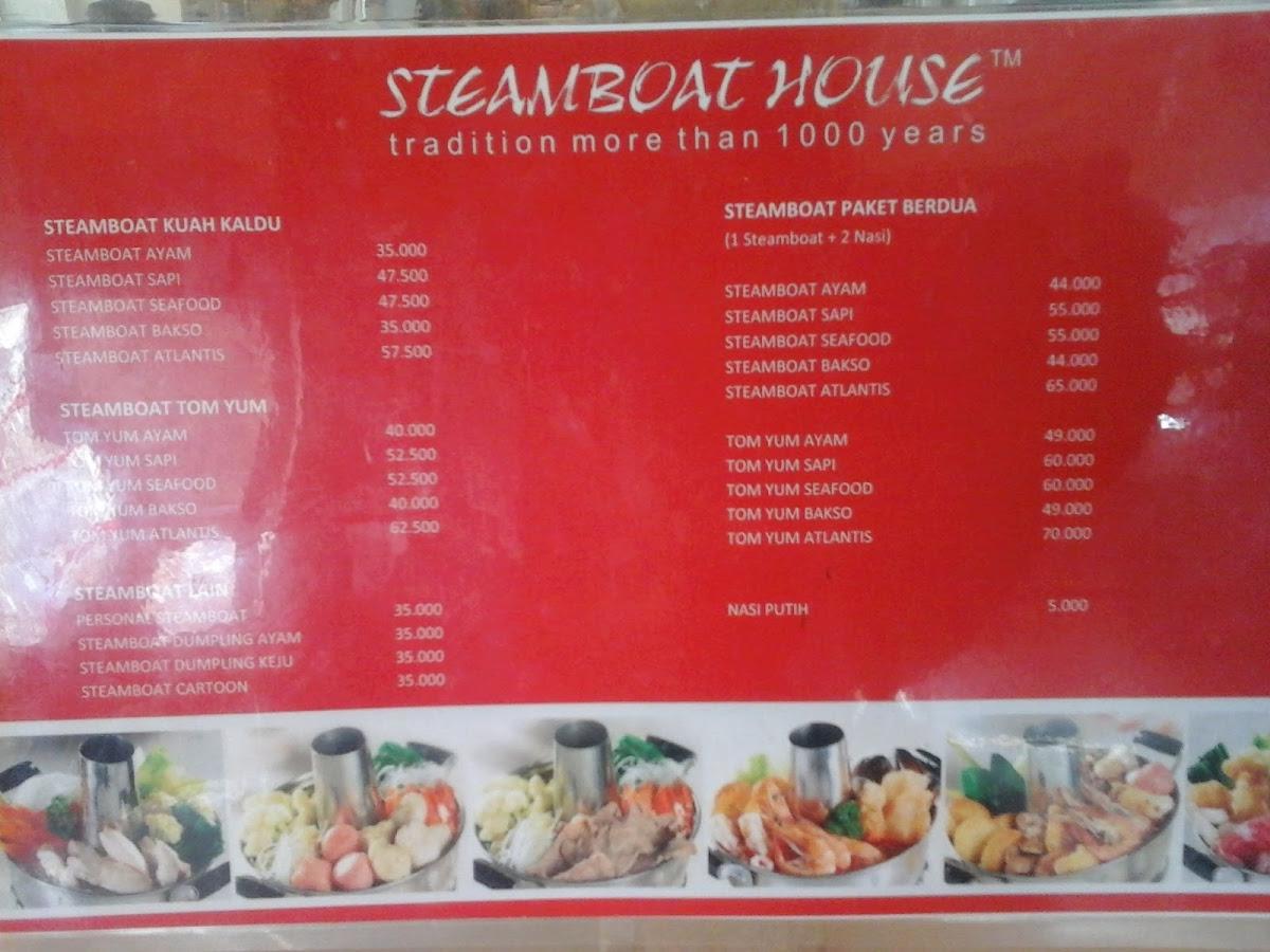 Menu at Steamboat House restaurant, Bandung, Riau Junction Mall