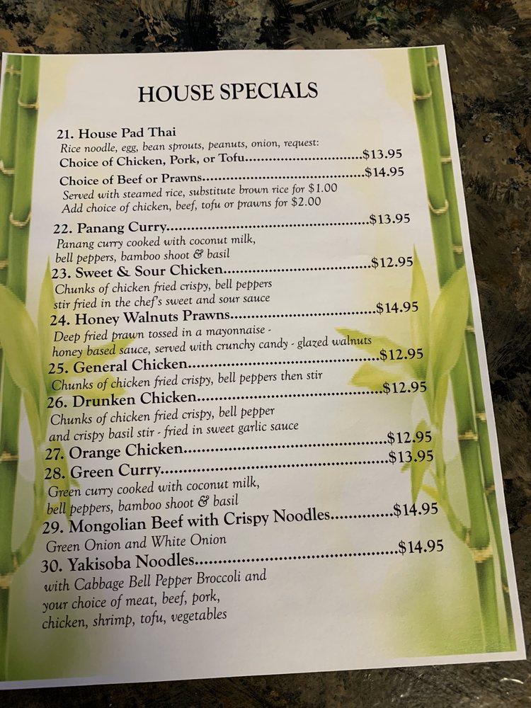 Menu at Pho Vi Tai Vietnamese Restaurant, Great Falls