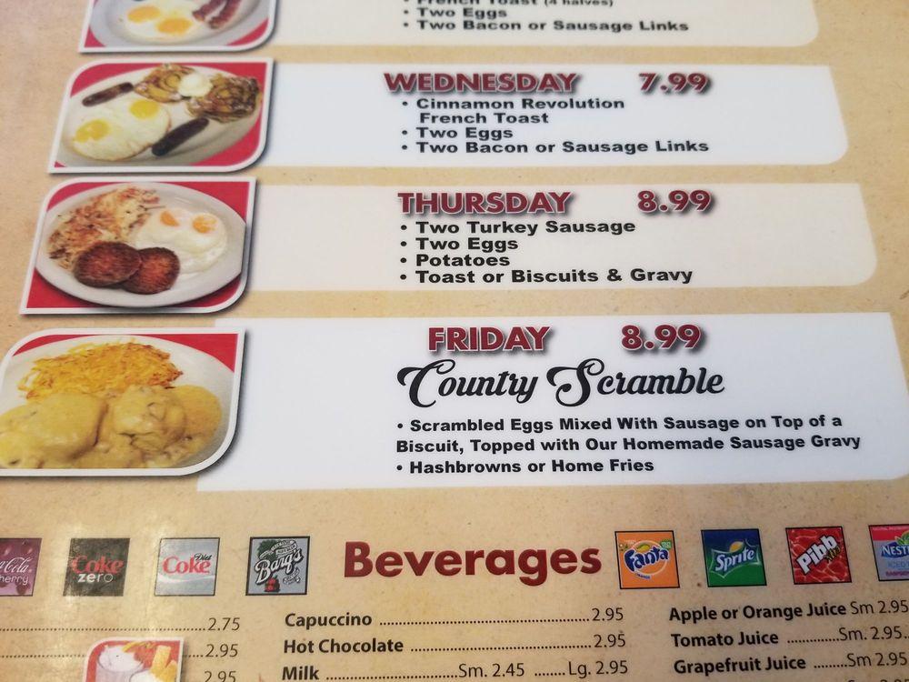 Menu at Brandon's Diner restaurant, Rancho Cucamonga, Base Line Rd