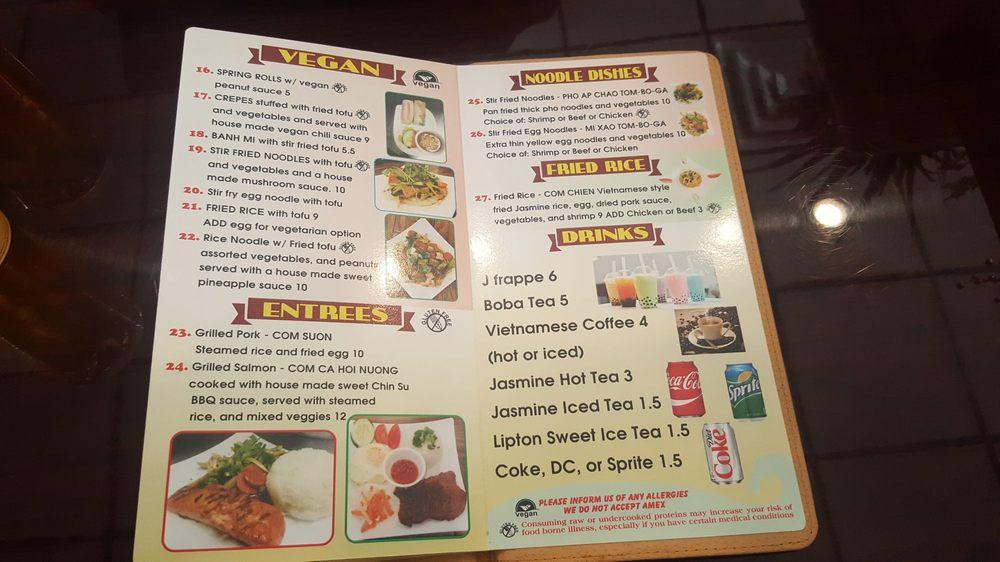 Menu at J Cafe Boba Tea & Sandwich, Jefferson City