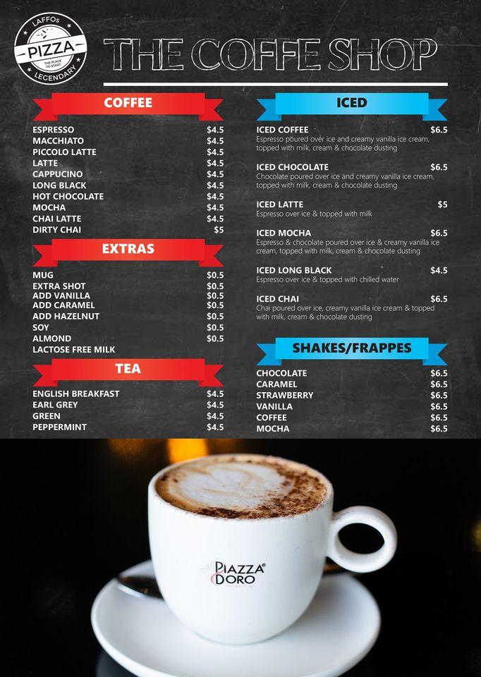 Menu at Laffos Bar & Pizzeria, Mackay