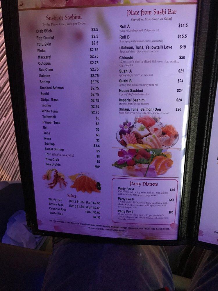 Menu at Sakura Japanese House restaurant, Las Cruces