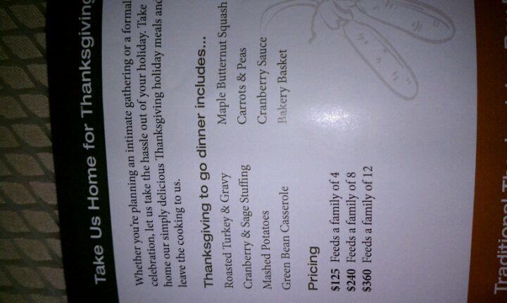 Menu at The Duck restaurant, Sturbridge