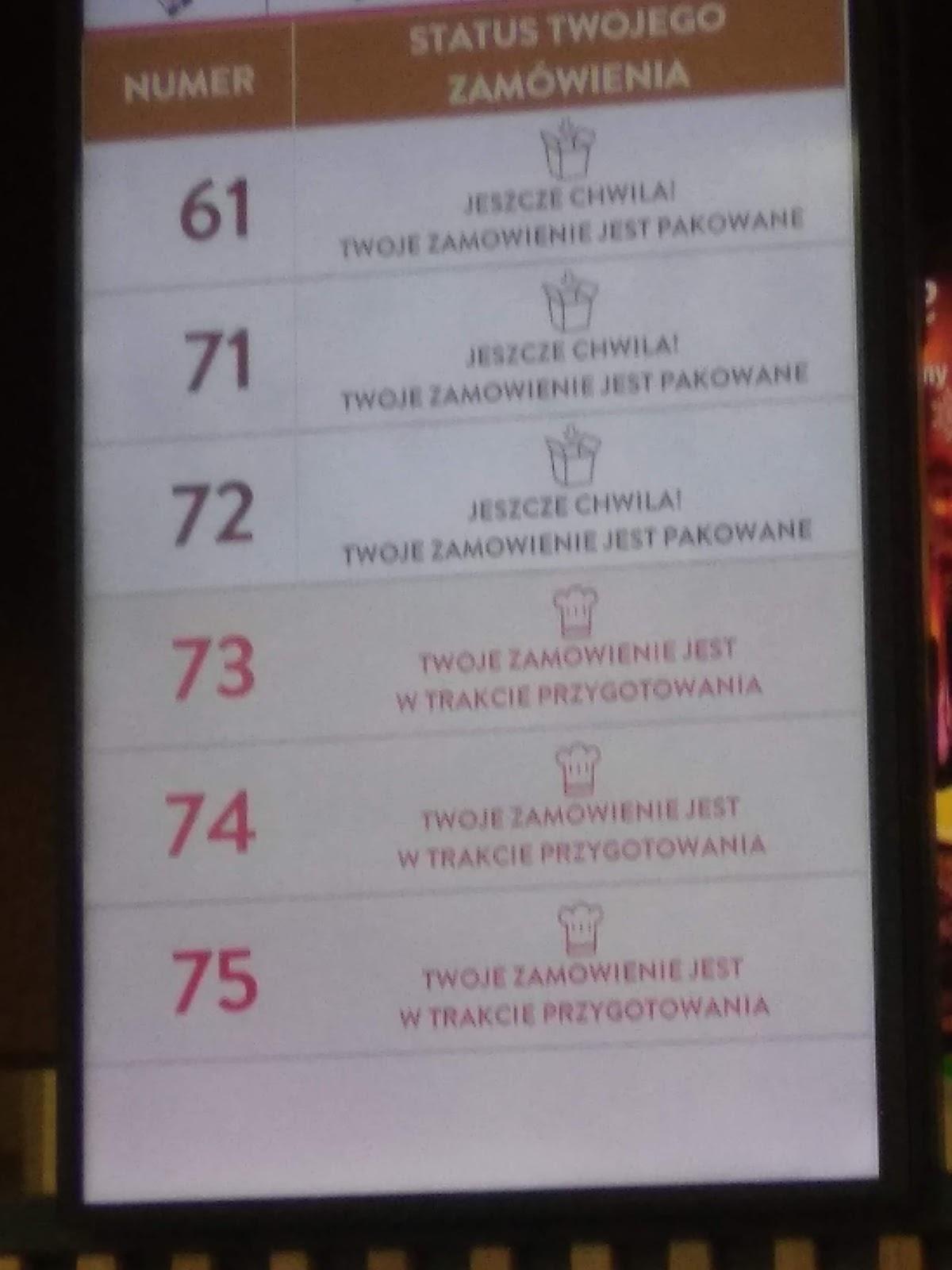 Menu at KFC Warszawa Bemowo restaurant, Warsaw