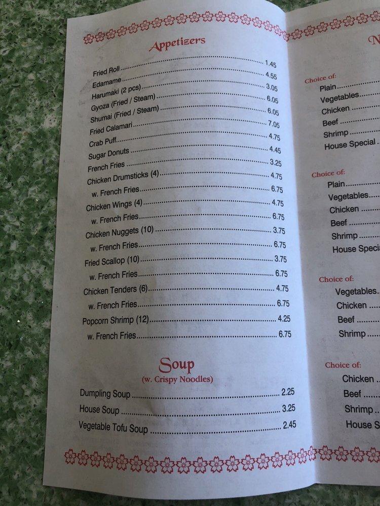 Menu at Sakura Kitchen restaurant, Bristol