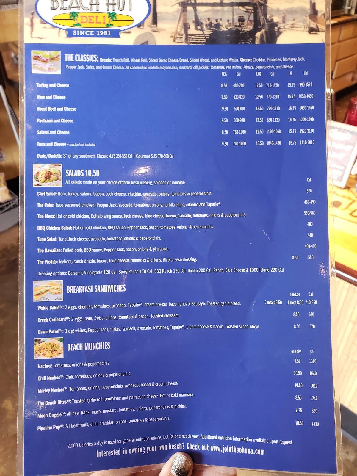 Menu at Beach Hut Deli pub & bar, Tigard