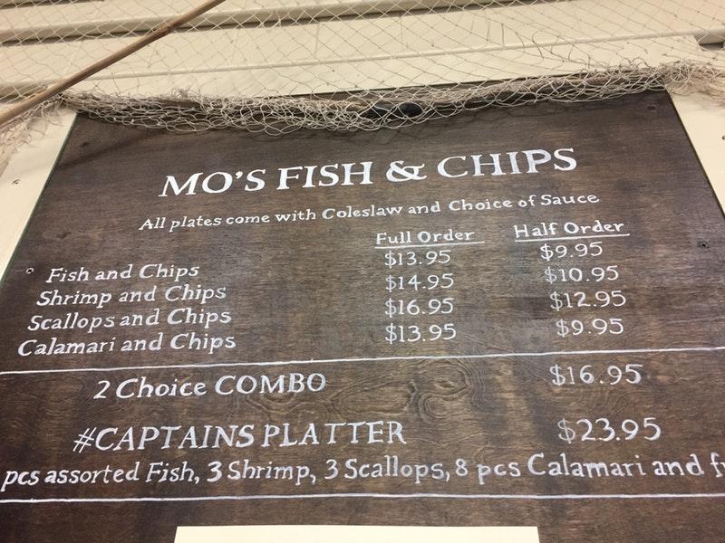 Menu at Mohala’s Bayfront Fish and Chips, LLC pub & bar, Hilo