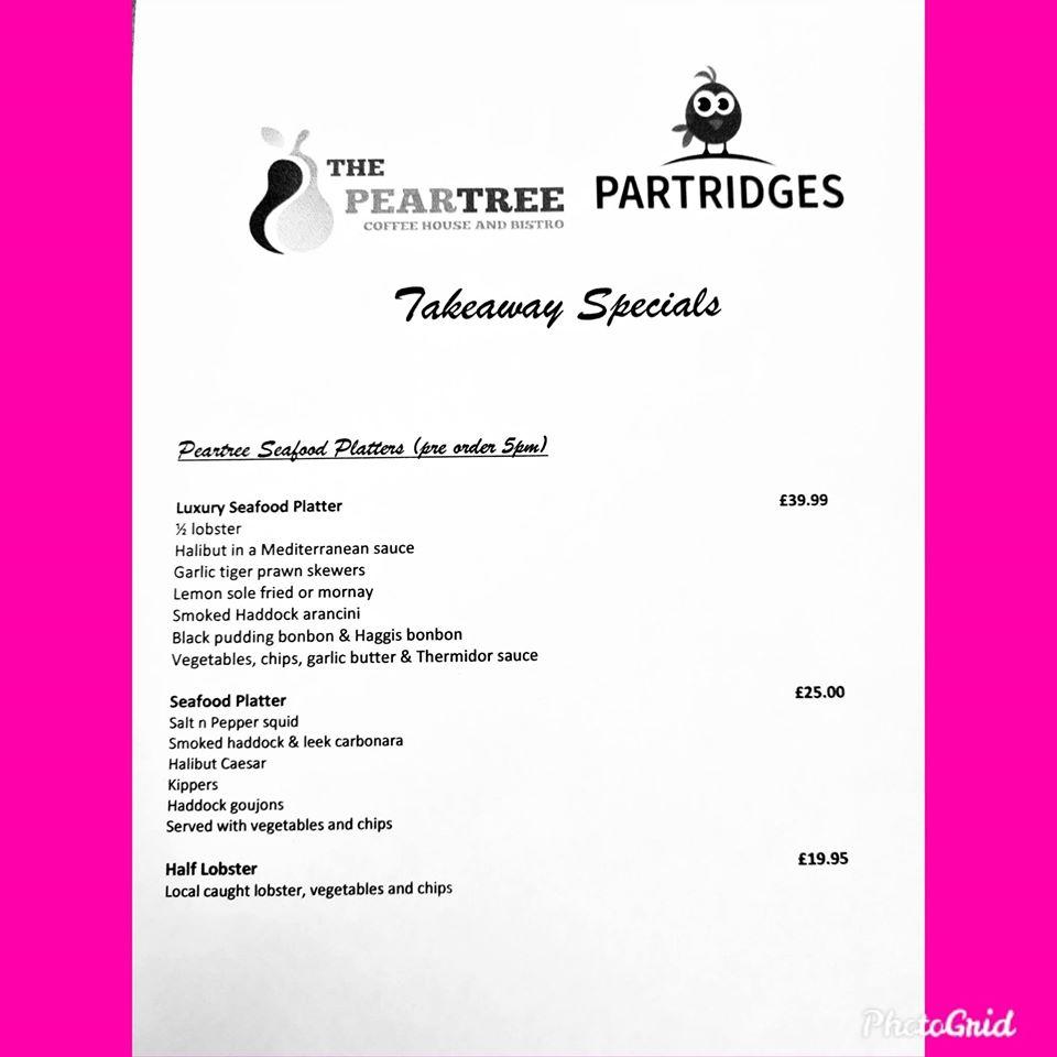 Menu at Peartree Coffee House and Bistro, Fraserburgh