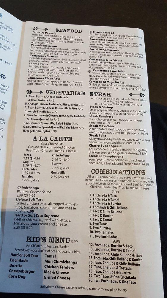 Menu at El Caballo De Oro pub & bar, Neosho, S Neosho Blvd