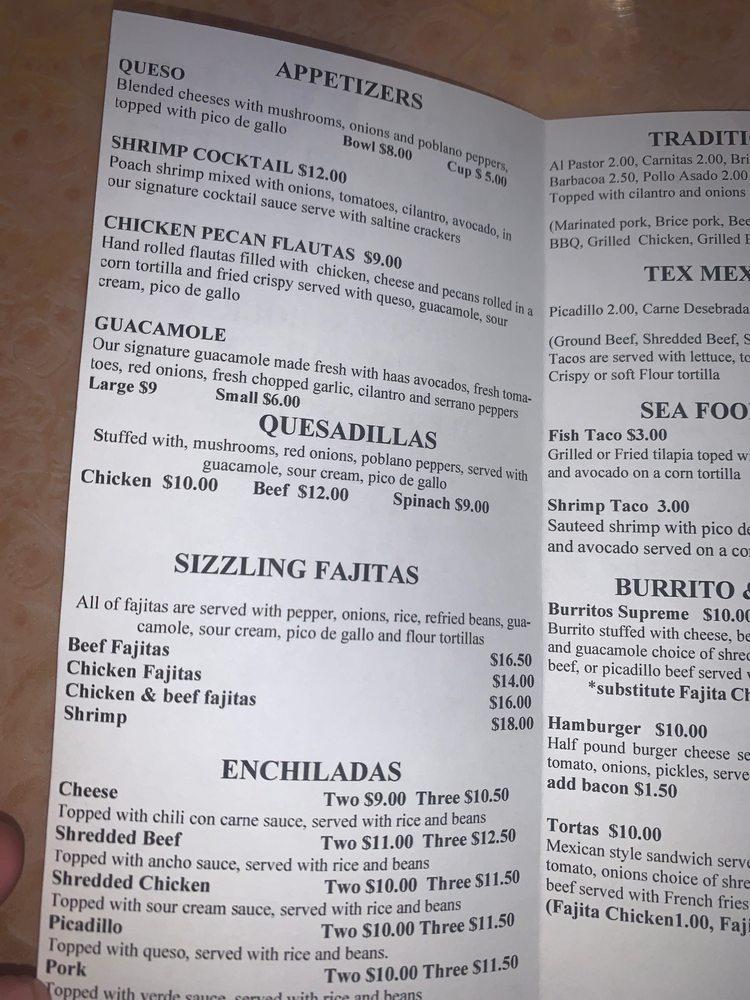 Menu at Taco Regio restaurant, Arlington, W Arkansas Ln #107A