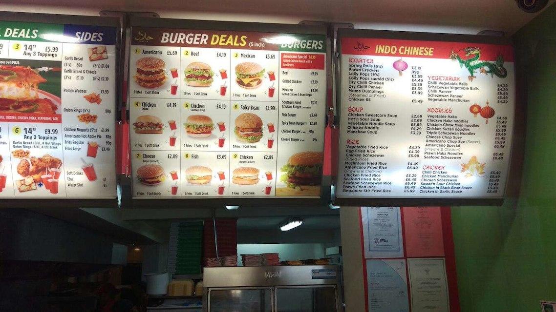 Menu at Americano Food, Hounslow restaurant, Hounslow, 50 Lampton Rd