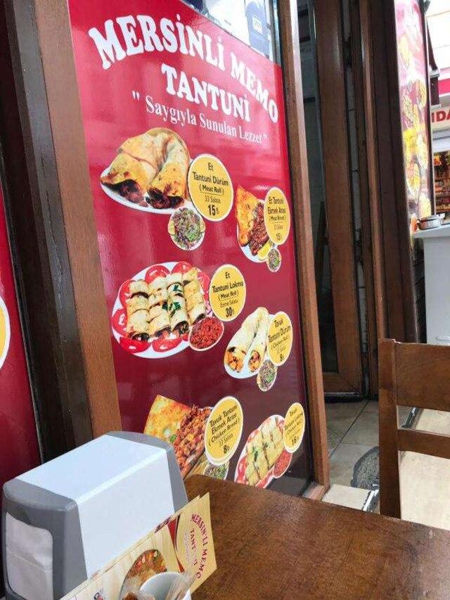 Menu at Memo Tantuni, Istanbul, Dereboyu Ceddesi