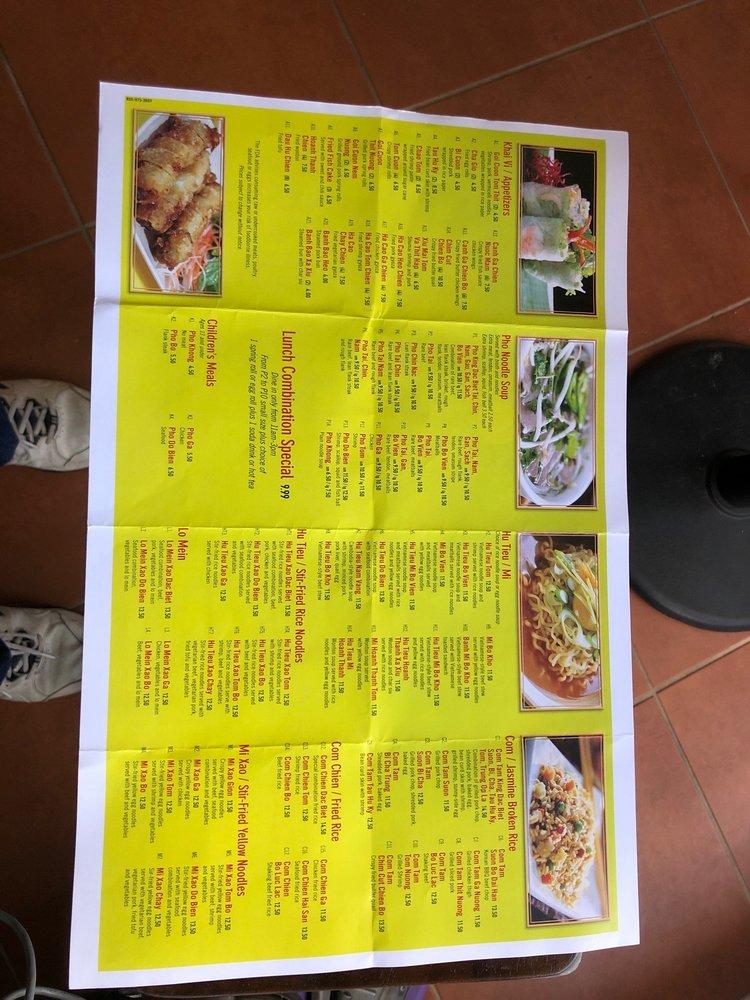 Menu at Pho King Vietnamese Cuisine restaurant, Camp Hill