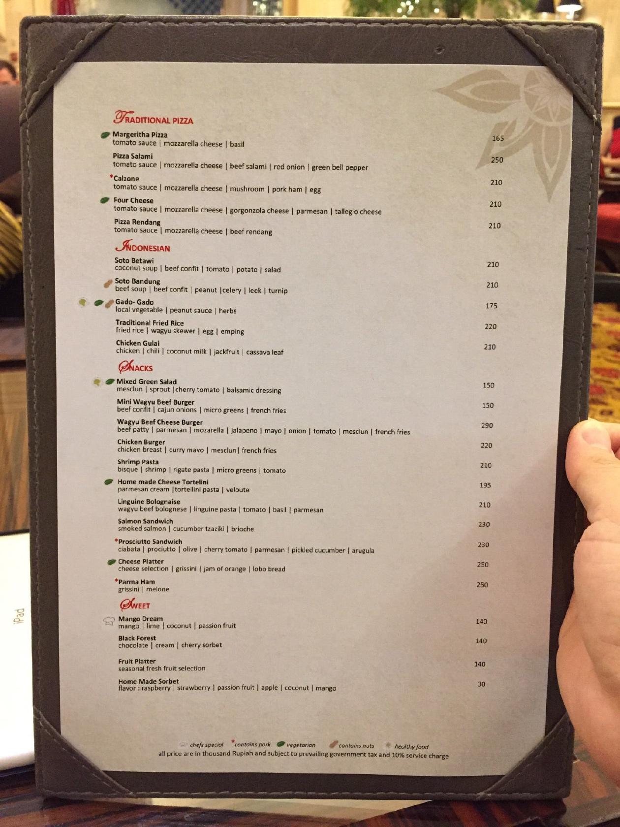 Carta del restaurante Lobo & Juno, South Jakarta