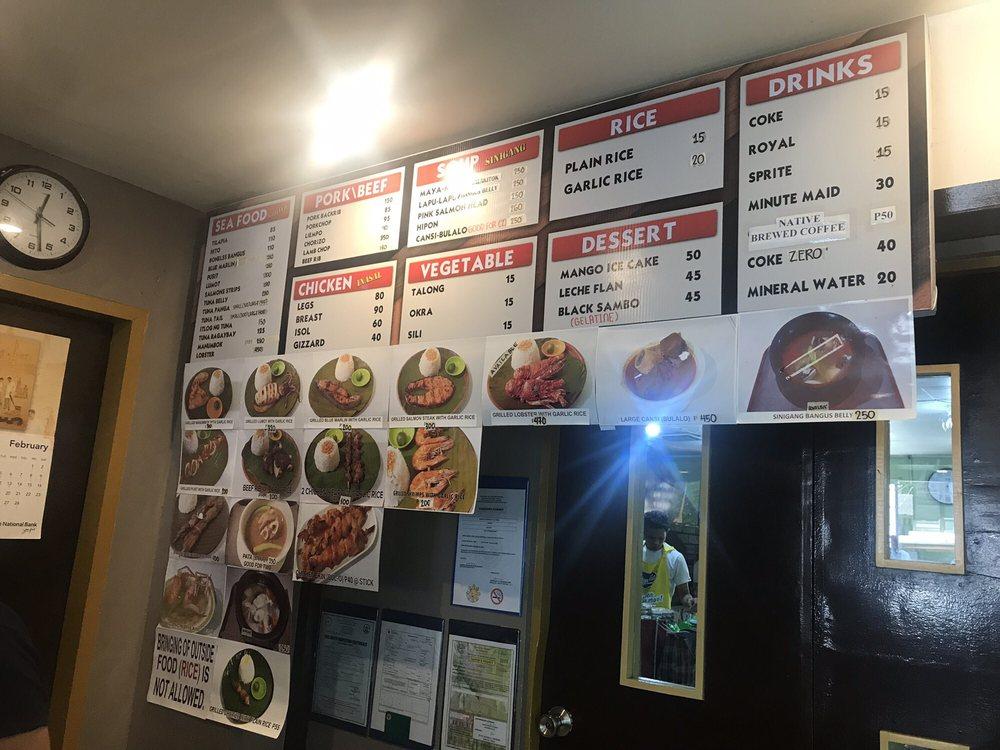 Menu at Bacolod Grill restaurant, Bayombong, Pan-Philippine Highway ...