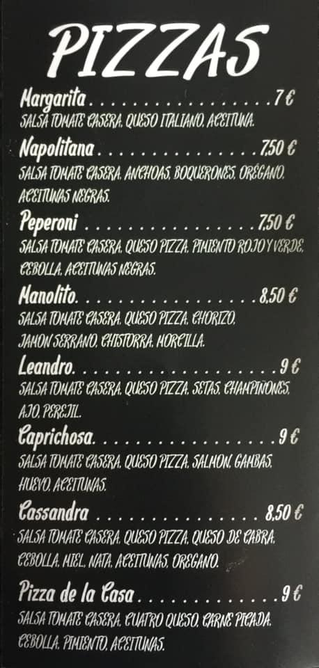 Menu at Café 25 Restaurante y Tapas, Alhama de Granada