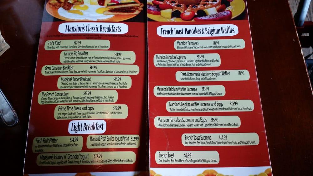 Menu at Main's Mansion pub & bar, Markham, 144 Main Street Markham N