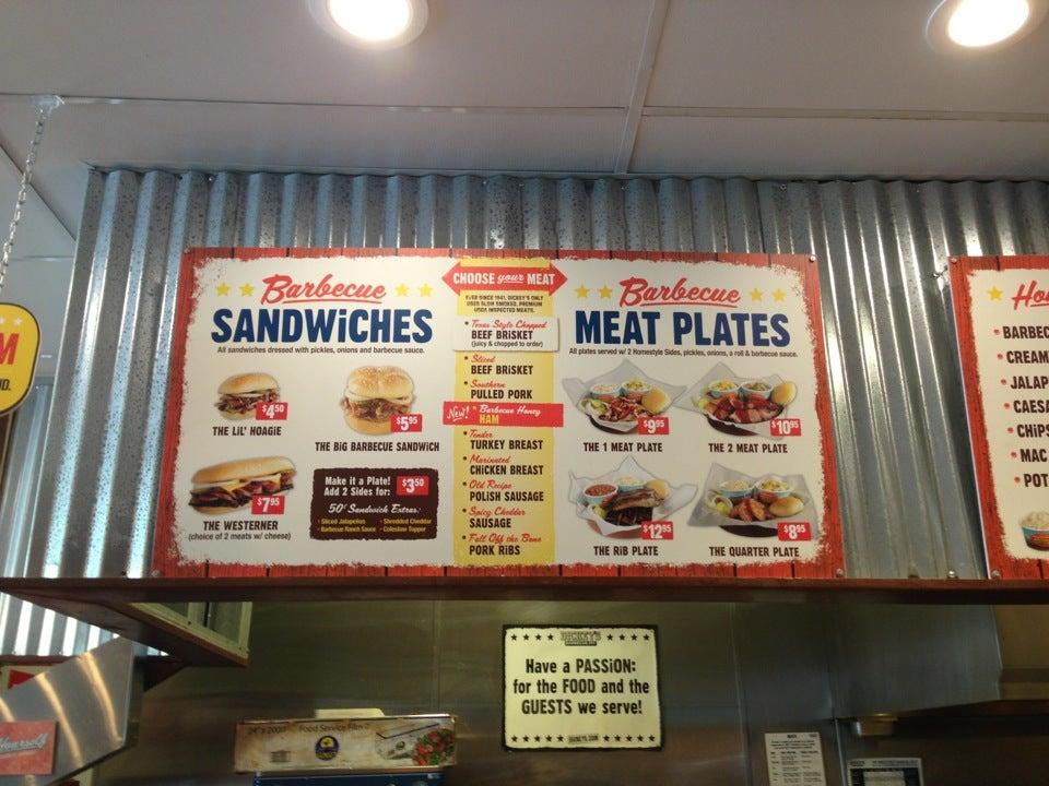 Menu at Dickey's Barbecue Pit, Elk Grove, Laguna Blvd #120