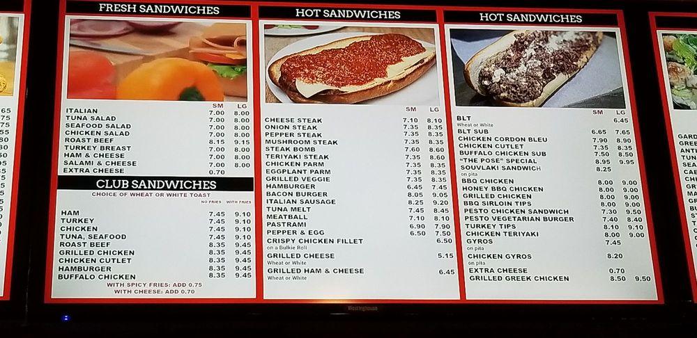 Menu at Half-Shell pizzeria, Cambridge