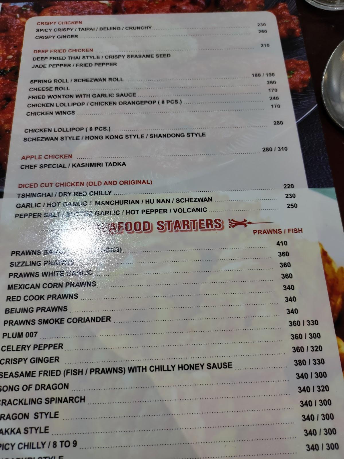 Menu at Haneez Restaurant, Surat