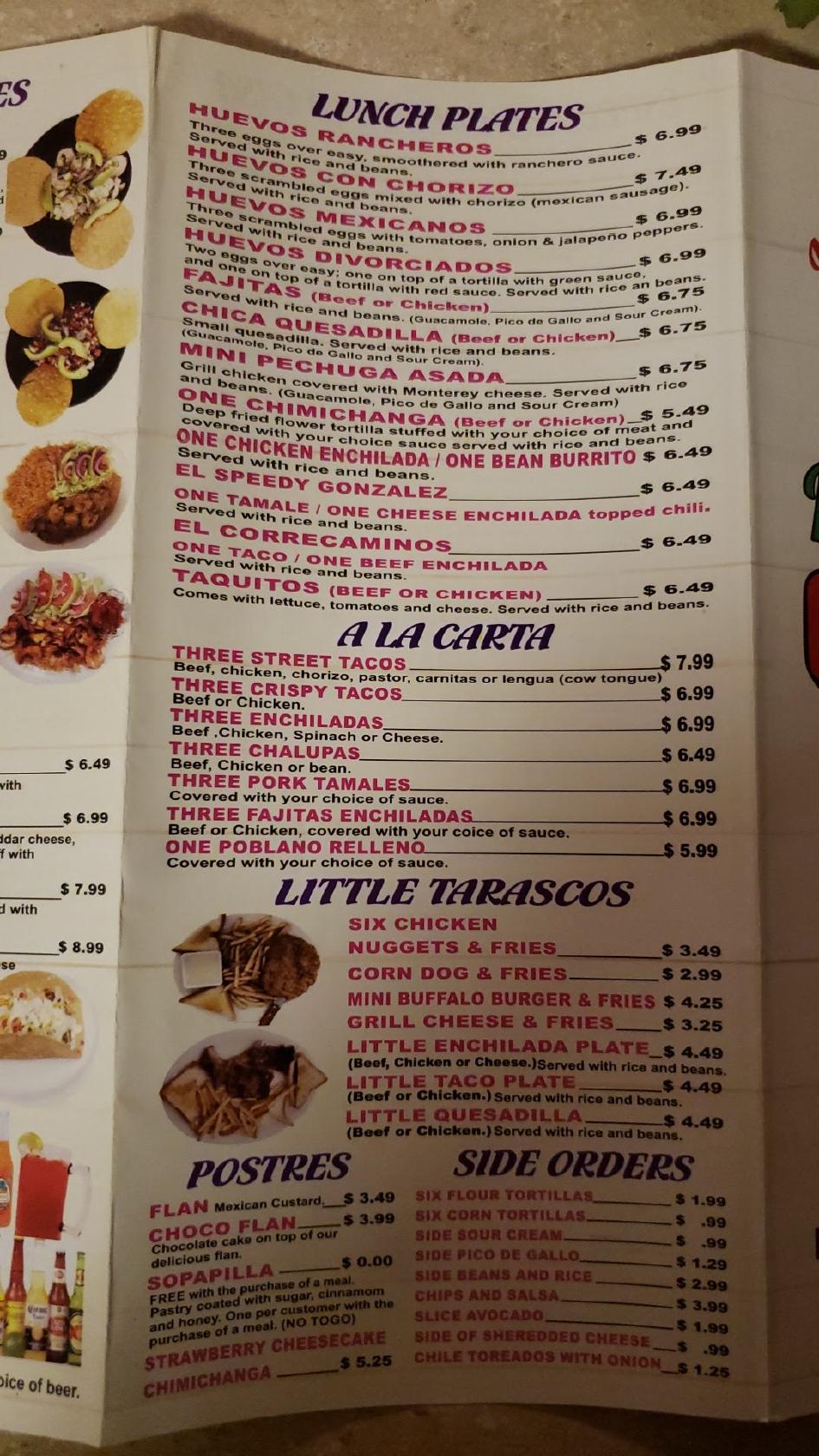 Menu at LOS 3 TARASCOS restaurant, McAlester, 307 S Main St