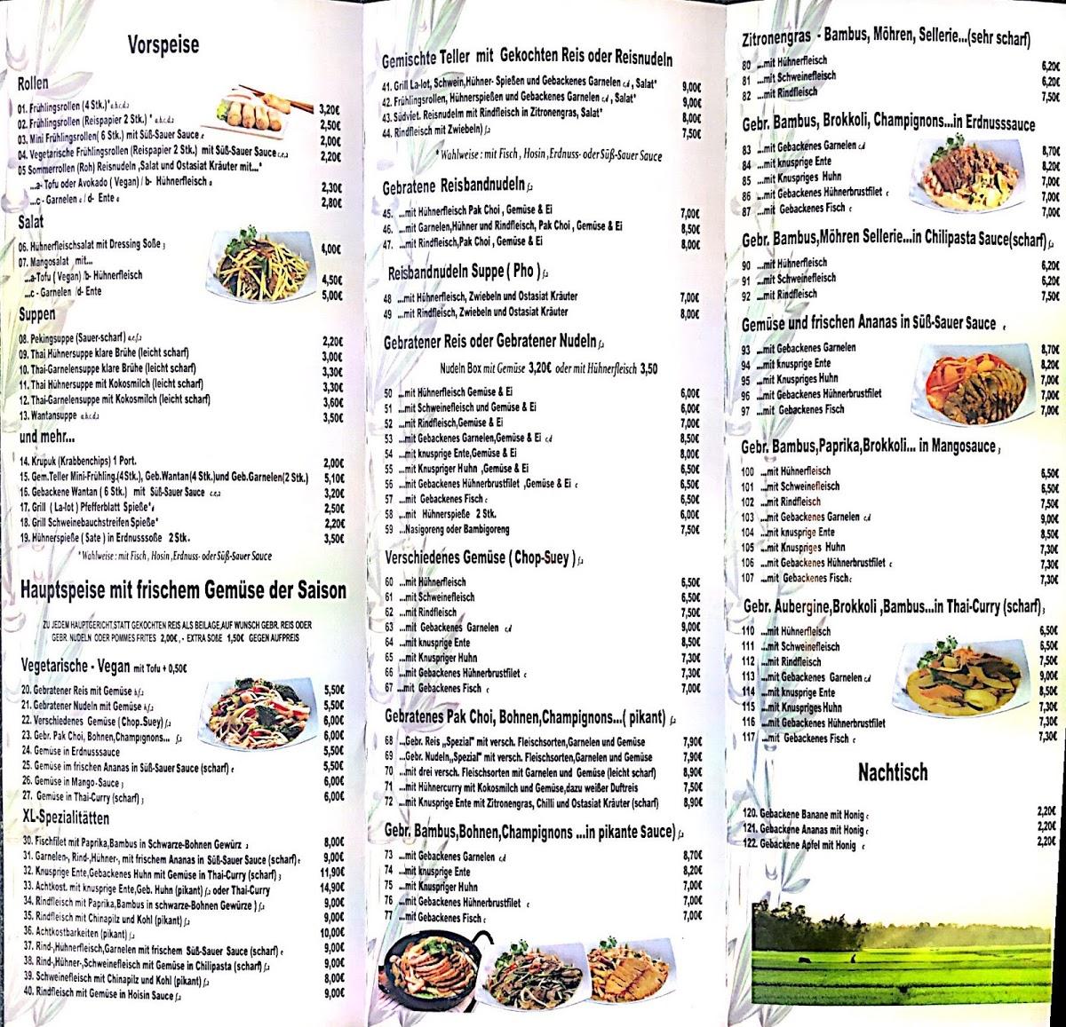 Menu at Vi-Imbiß restaurant, Krefeld