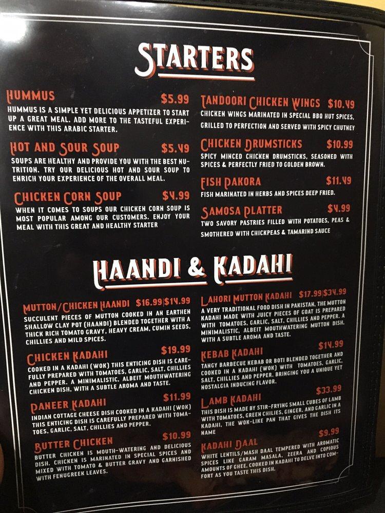 Menu at Barbeque Hut, Winnipeg