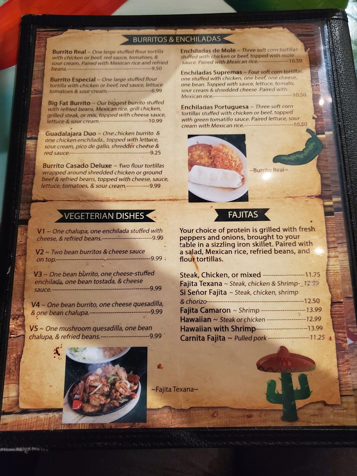 Menu at Si Señor Mexican Bar & Grill, Corbin