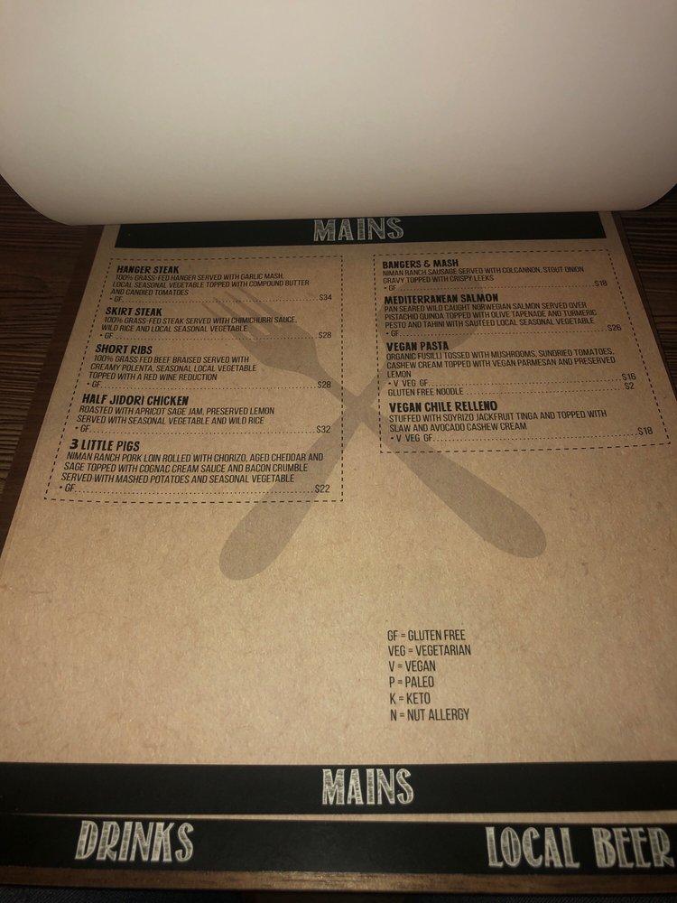 Menu at The Rustik Fork restaurant, Riverside
