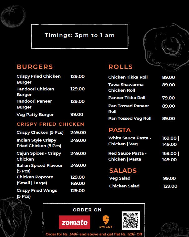 Menu at Bell Pepper Restaurant, Bengaluru
