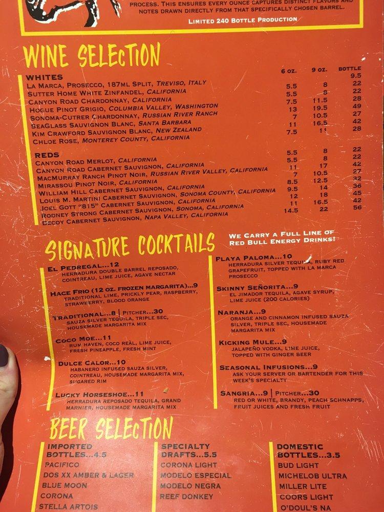 Menu at The Spotted Donkey Cantina pub & bar, Clearwater