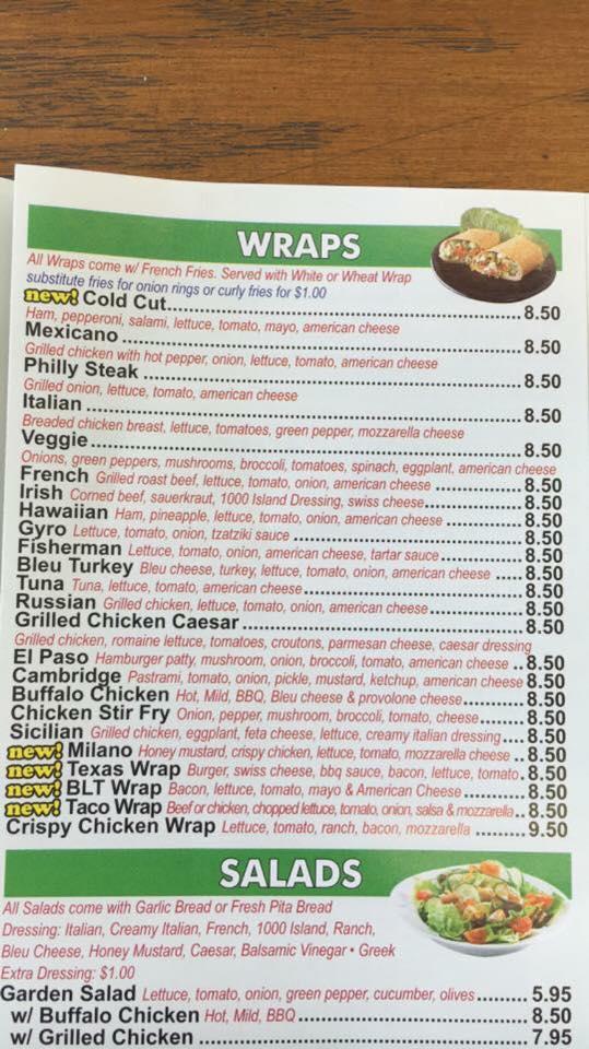 Menu at Valley Pizza pizzeria, Westfield, 31 Franklin St #2