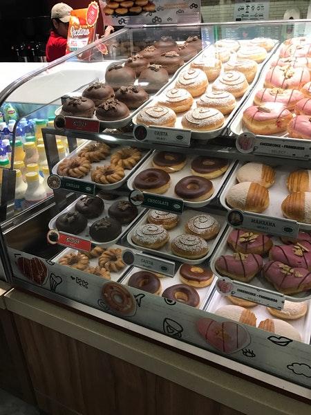 Menu at Krispy Kreme restaurant, Mexico City, Camino Sta. Teresa 1050