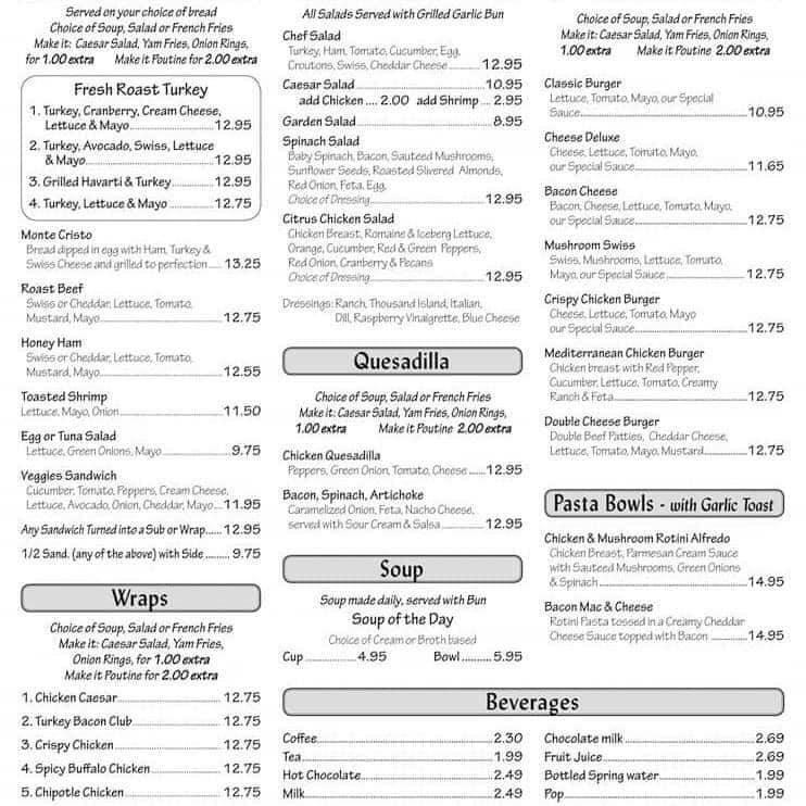 Menu at Little Valley Restaurant & catering curry nights, Port Alberni
