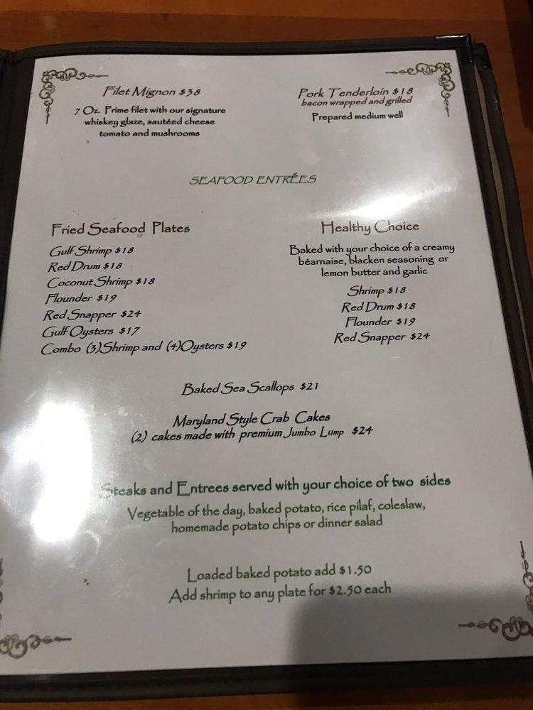 Menu at Old Fulton Seafood Cafe & Steakhouse, Rockport, Hwy 35 N