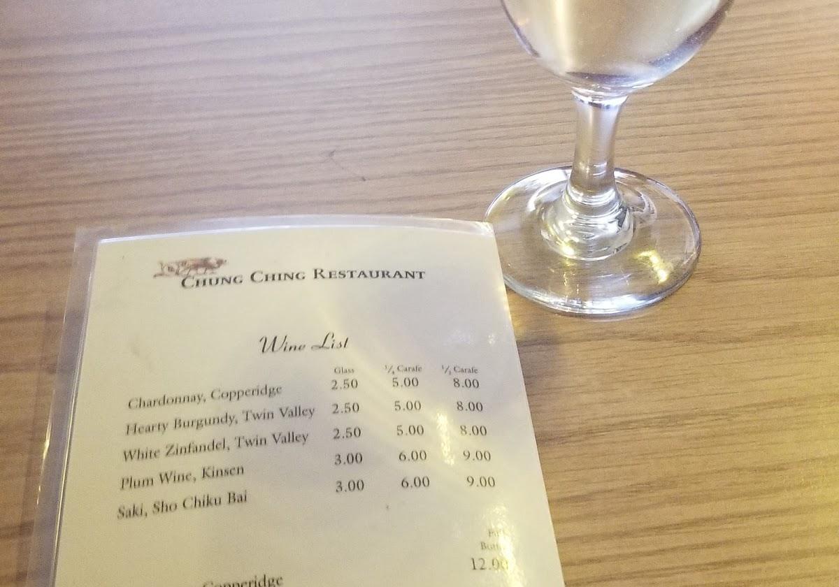 Menu at Chung Ching Restaurant, Cincinnati