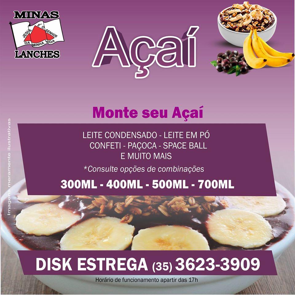 Menu at Minas lanches restaurant, Itajubá