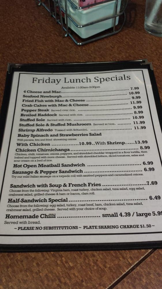 Menu at Alexis Diner restaurant, Troy