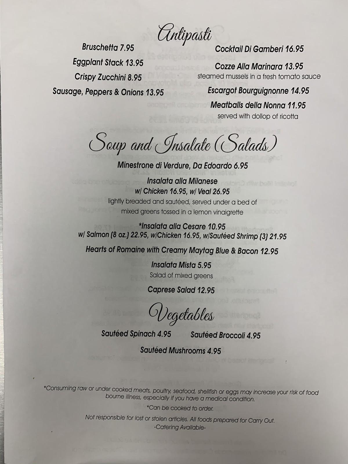 Menu at Cafe Nini, Grosse Pointe Farms