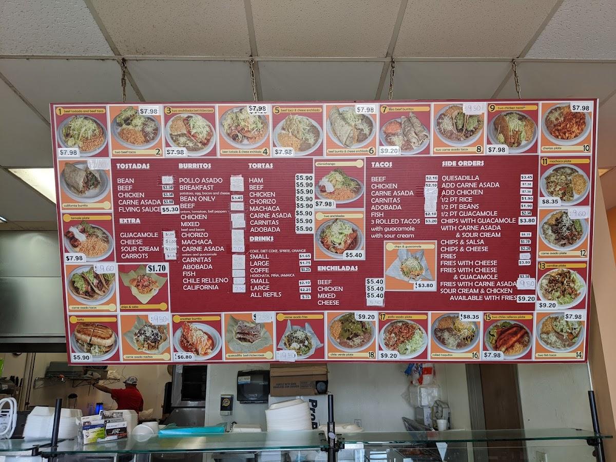 Menu at Rodolfo's Mexican Grill restaurant, Monument, Jackson Creek Pkwy