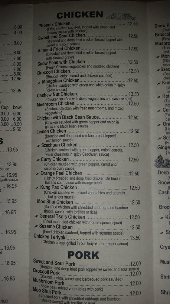 Menu at Soho Asian Cuisine restaurant, Butte
