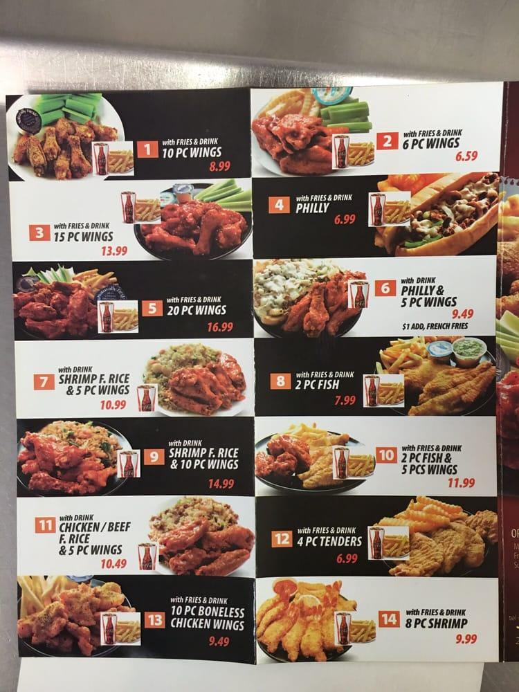 Menu at Wing's Daily restaurant, Montgomery