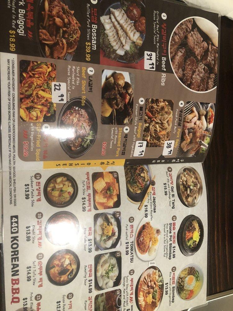 Menu at 440 Korean BBQ, Killeen, 836 S Fort Hood St