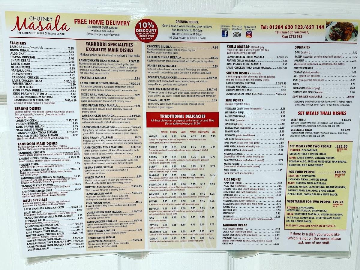 Menu at Chutney Masala fast food, Sandwich