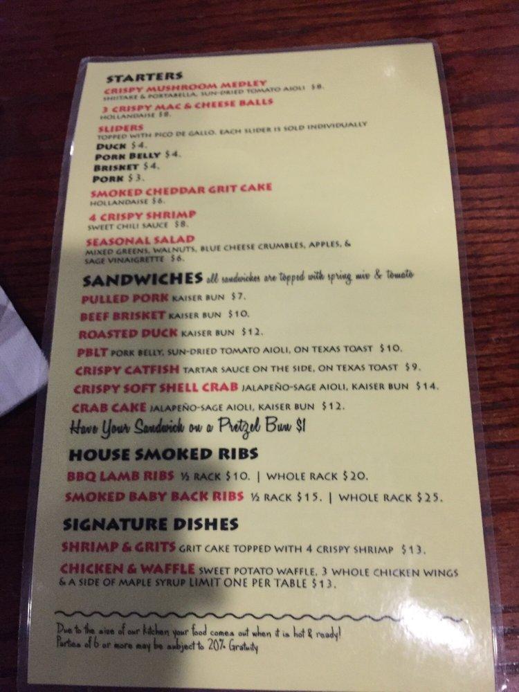 Menu at Hammerheads restaurant, Louisville, 921 Swan St