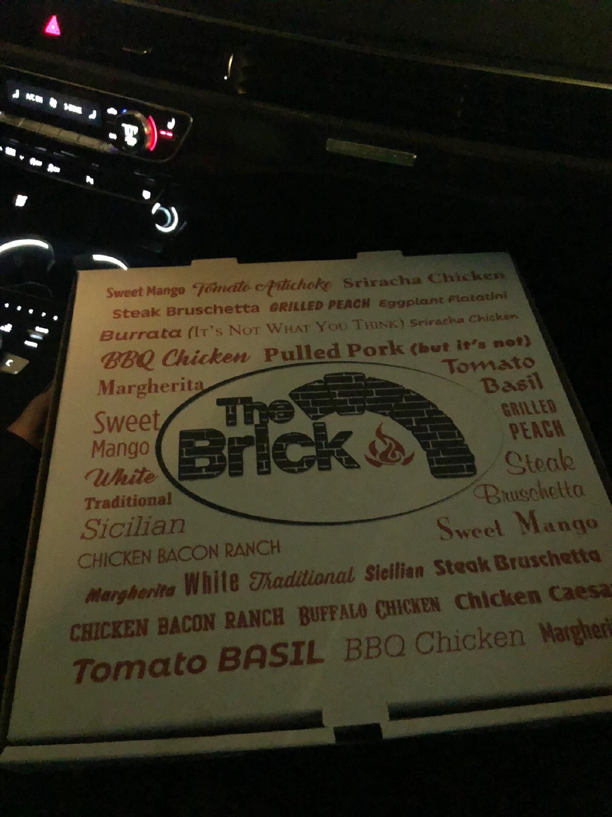 Menu at The Brick pizzeria, Hoboken