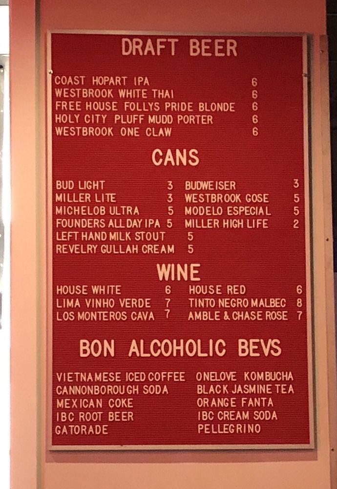 Menu at Bon Banh Mi Southeast Asian Kitchen restaurant, Mount Pleasant ...
