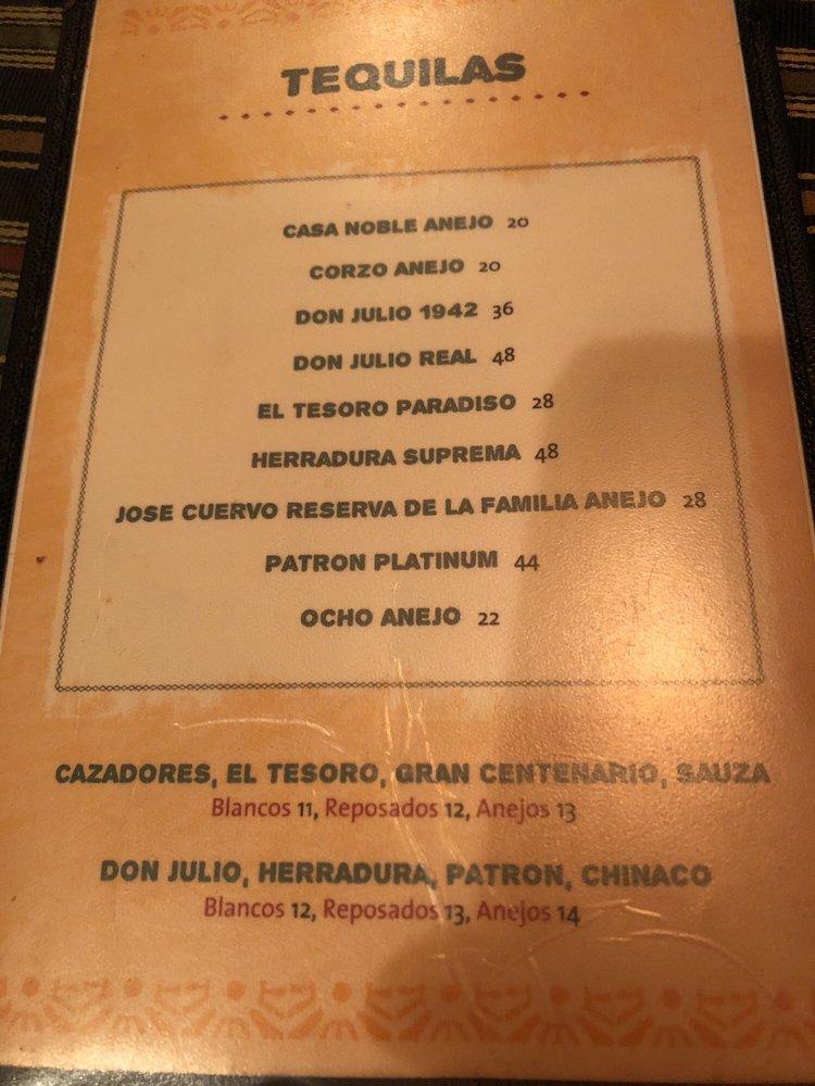 Menu at El Cholo pub & bar, Santa Monica, Wilshire Blvd
