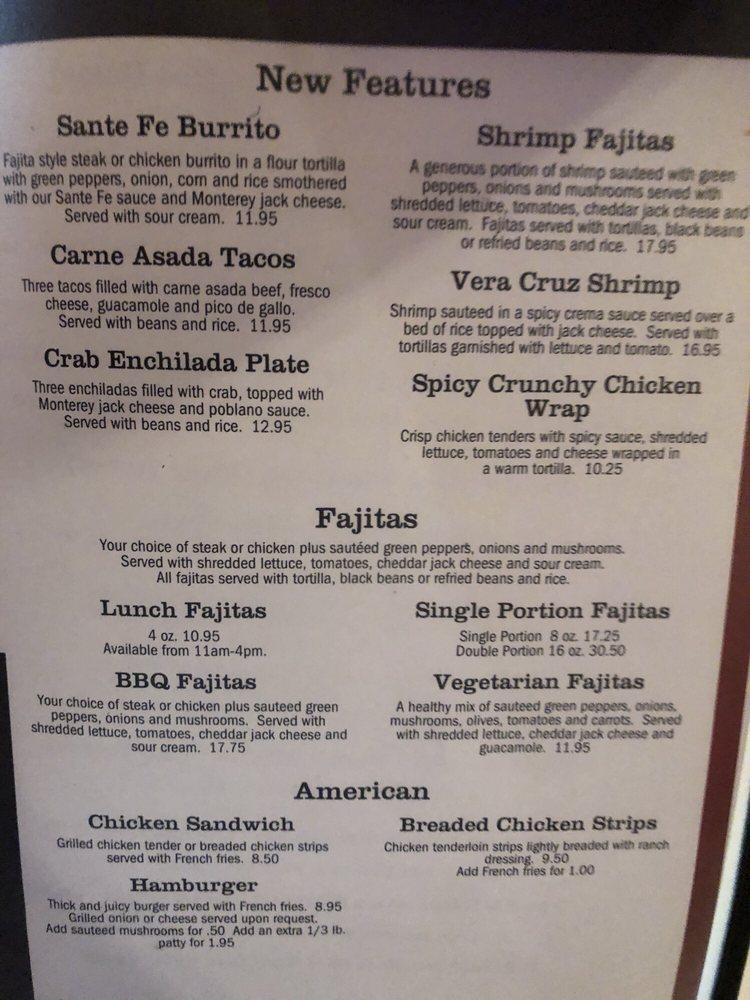 Menu at Dos Machos Mexican Restaurant, Billings