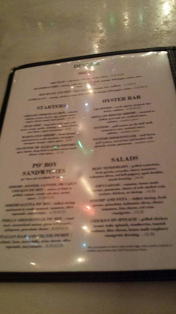 Menu at French Market Grille restaurant, Augusta